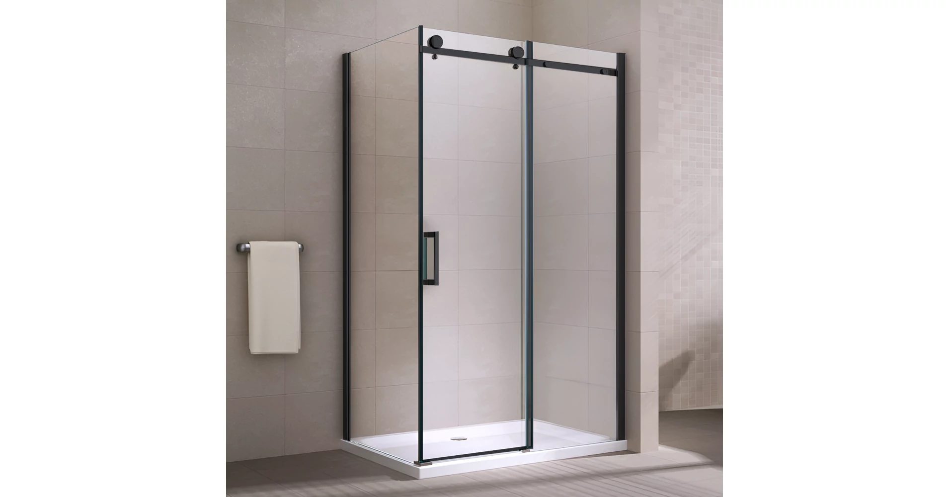 Sprchová kabina Milano Duo Black sprchová kabina 90x90, 195cm, 8mm ...
